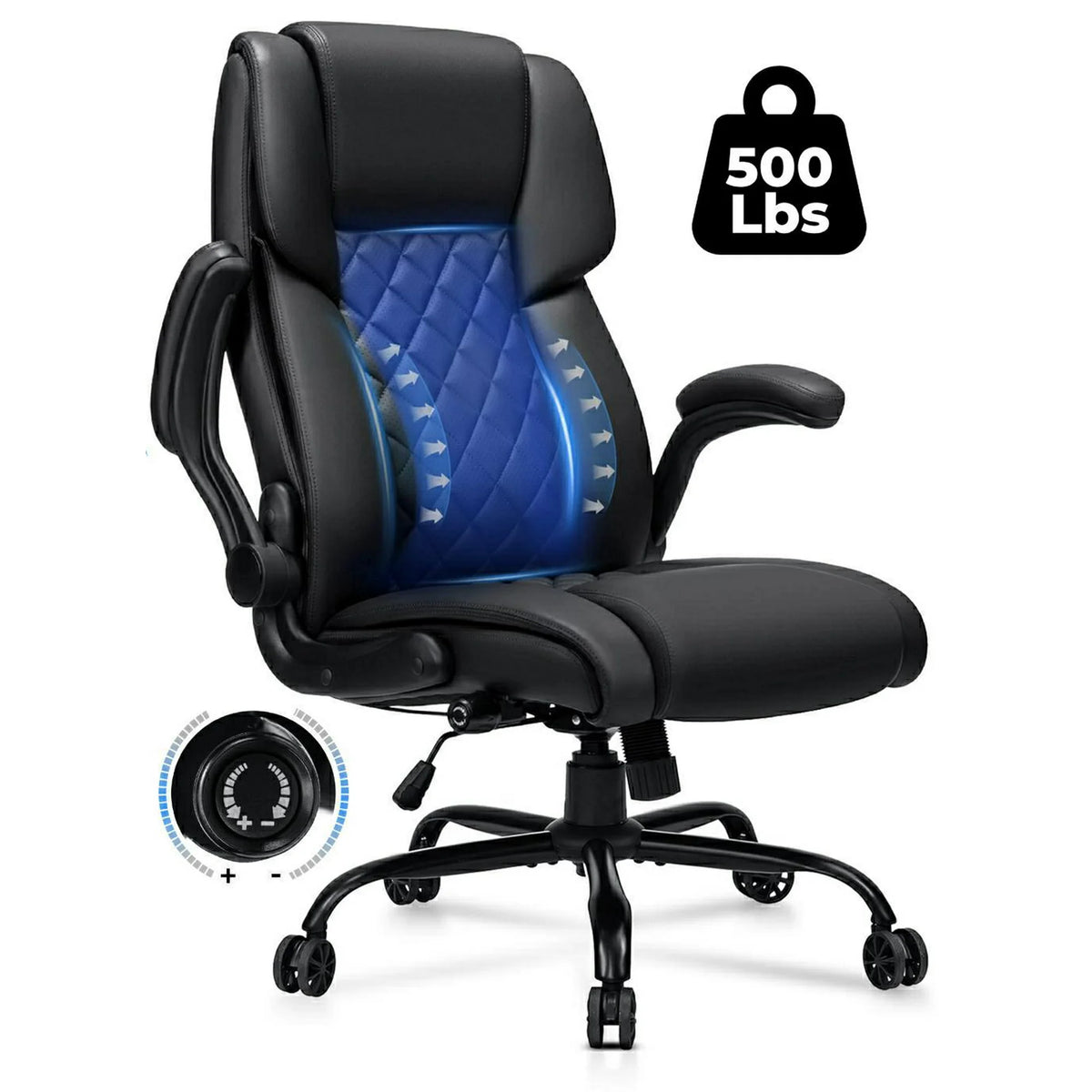 Hoffree Big and Tall Office Chair, Black – VIP Outlet