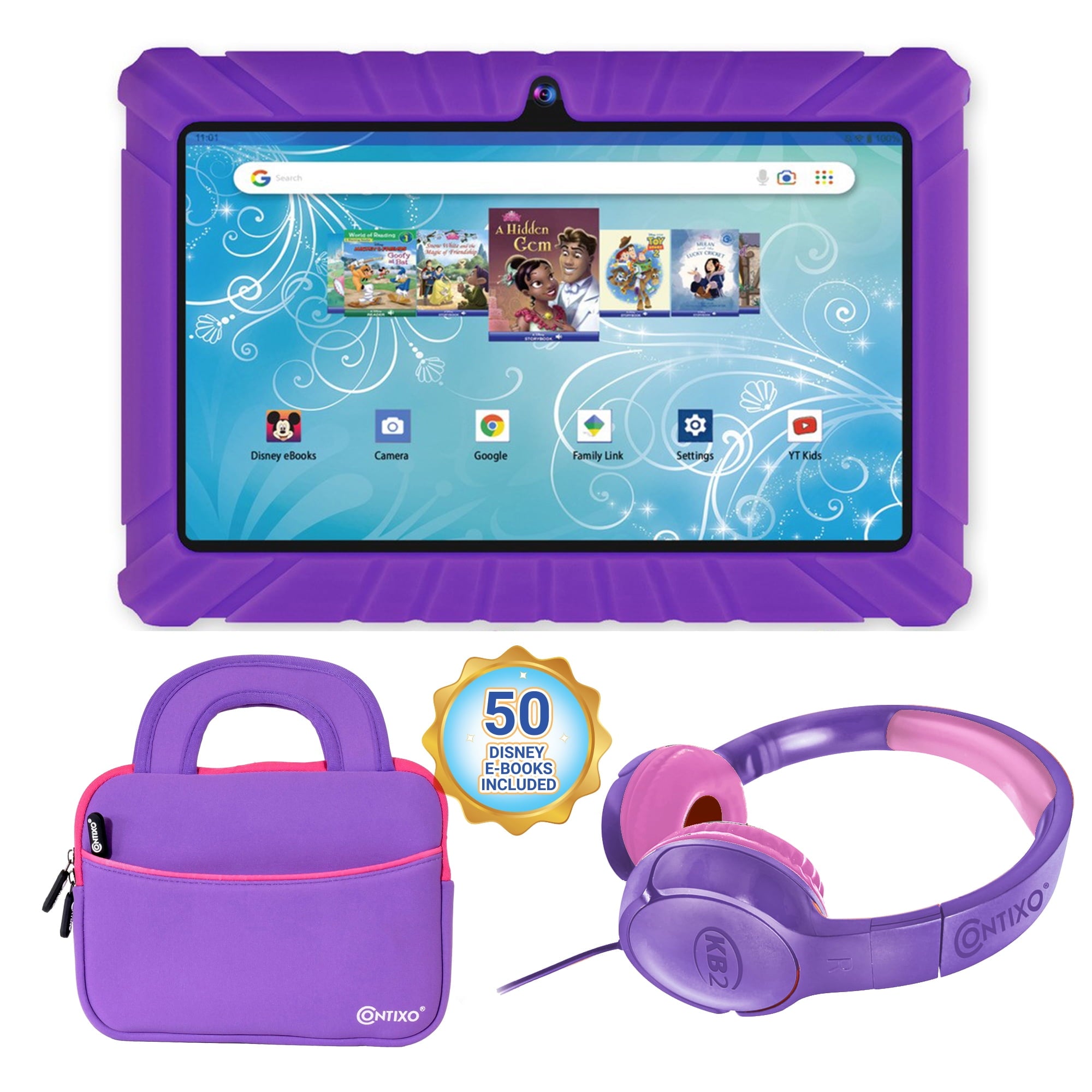 Contixo TC-V82-KB-TB1-PUR 7 Inch Display 2GB RAM 32GB Storage Kids Lea – VIPOutlet