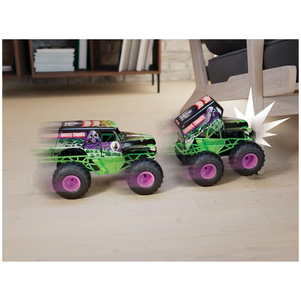 Spin Master Monster Jam Smash n Bash Grave Digger Remote Control Monst ...
