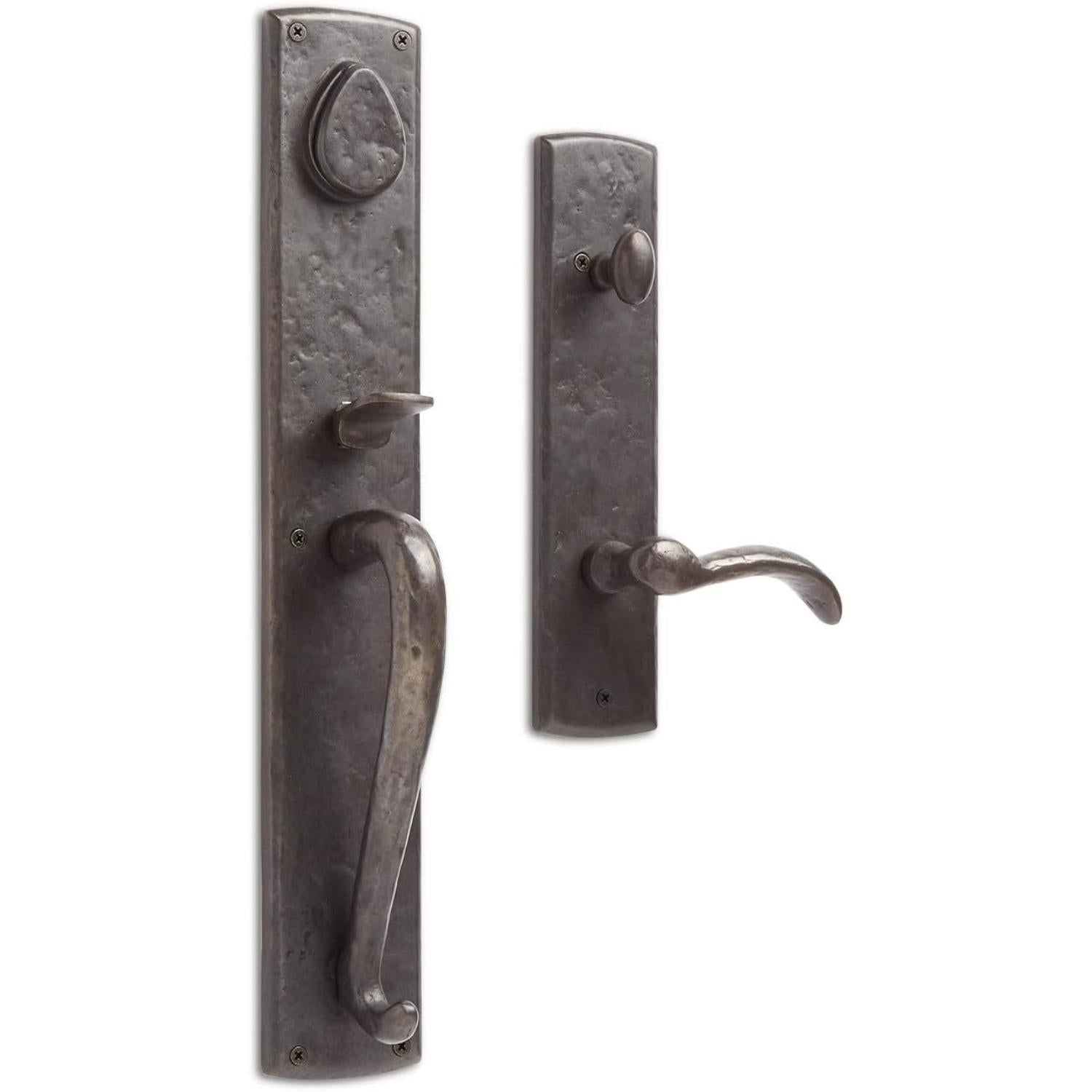 Tubular Dummy Door Entry Set - Left Hand - Bronze - Lever Handle - Esc ...