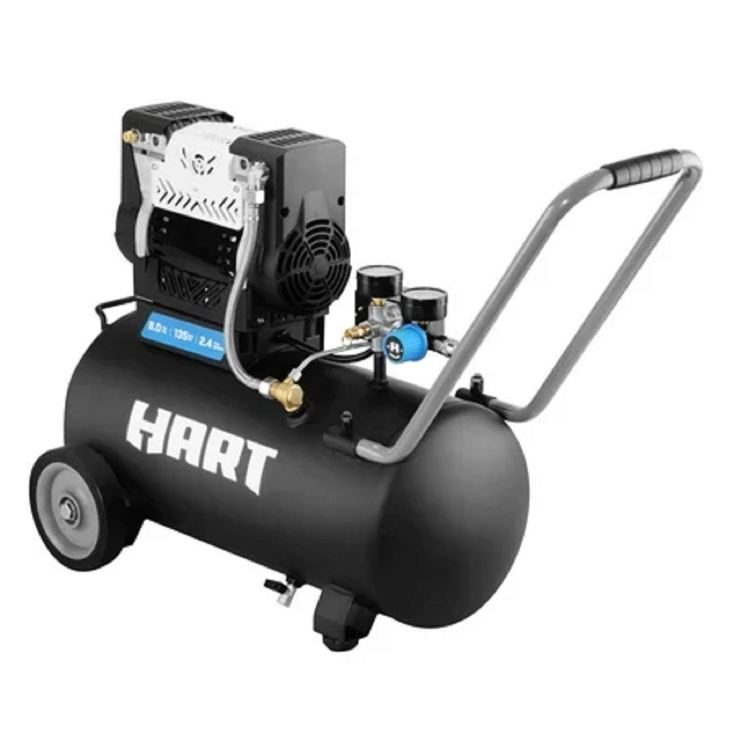 HART 8 Gallon Oil Free Quiet Air Compressor, 135 PSI – VIP Outlet