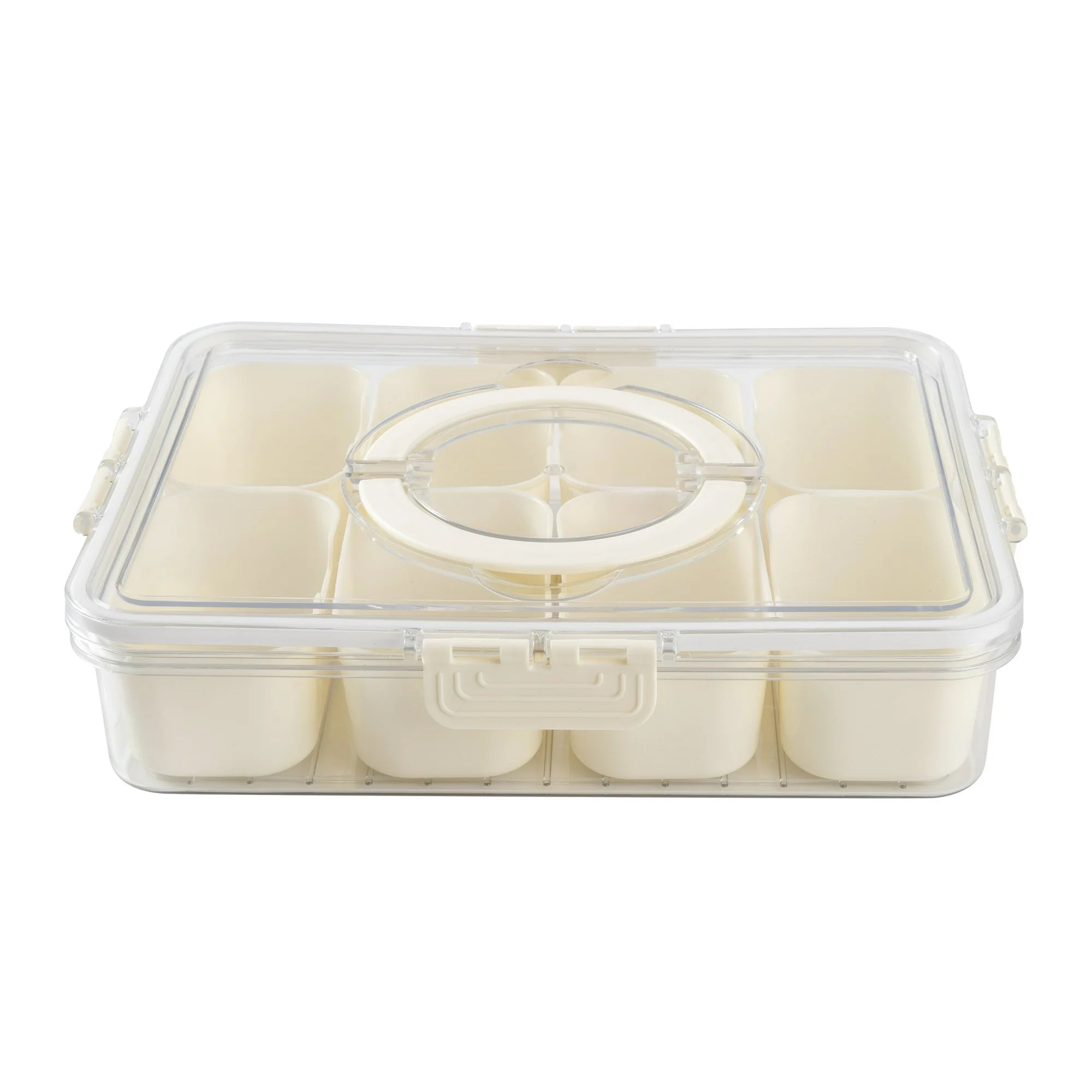 Cook with Color YSNK01 CRM - OLD1 8-Compartment Snackle Box, Cream ...