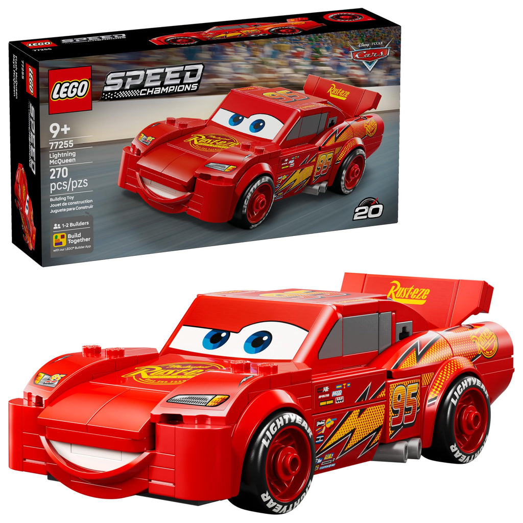 LEGO Speed Champions Lightning McQueen Building Set, 270 Pieces, Disne ...