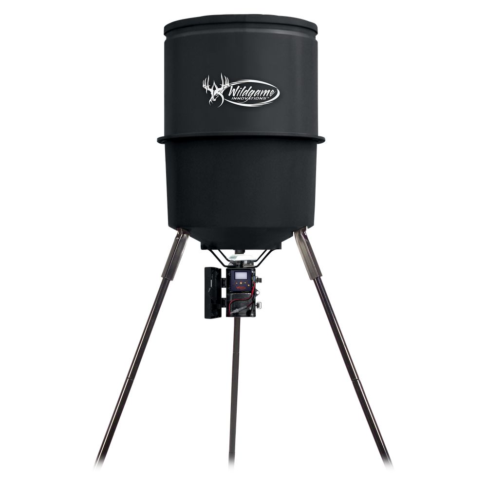 WGI Innovations W225D Tri-Pod Digital Feeder, 225-Lb. Poly Barrel, 30 ...