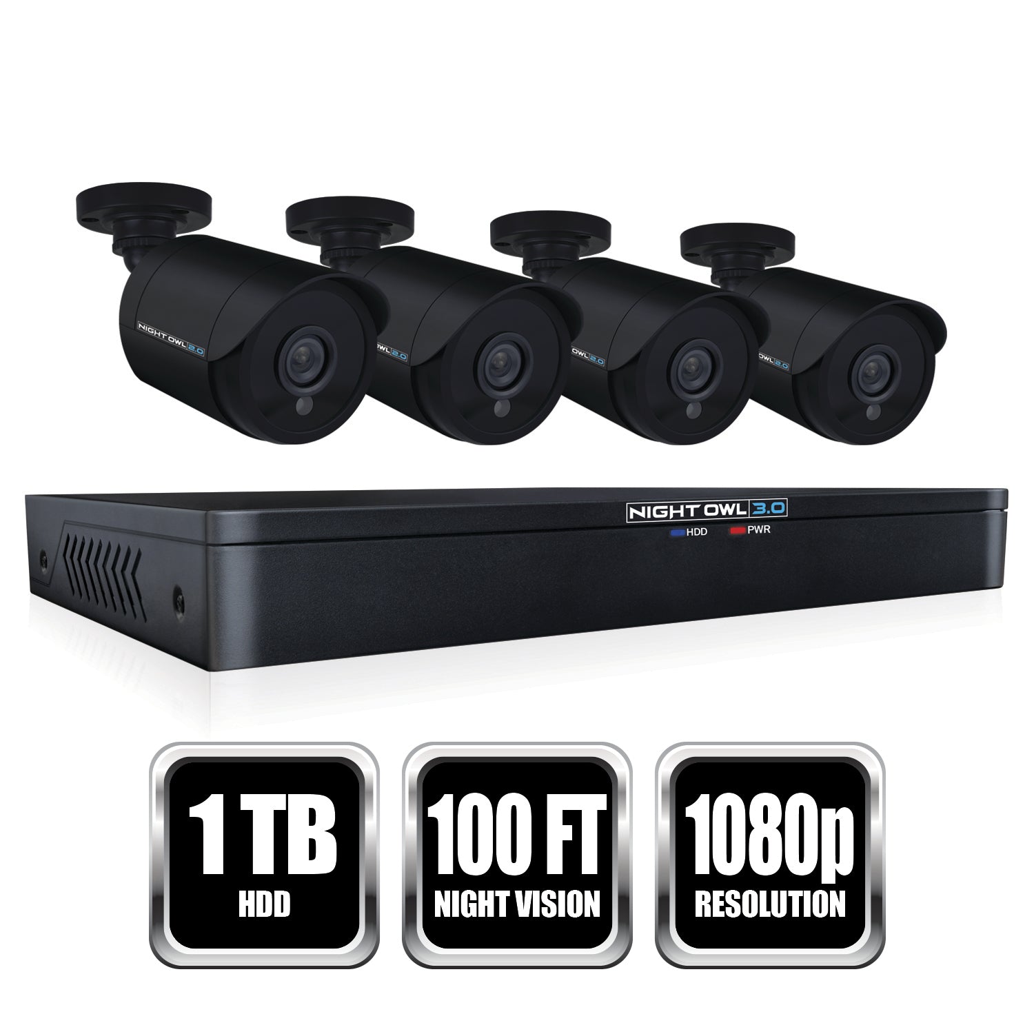 Night Owl DVR-X3-81-JF 8 Channel HD Video Security DVR with 1 TB HDD a ...