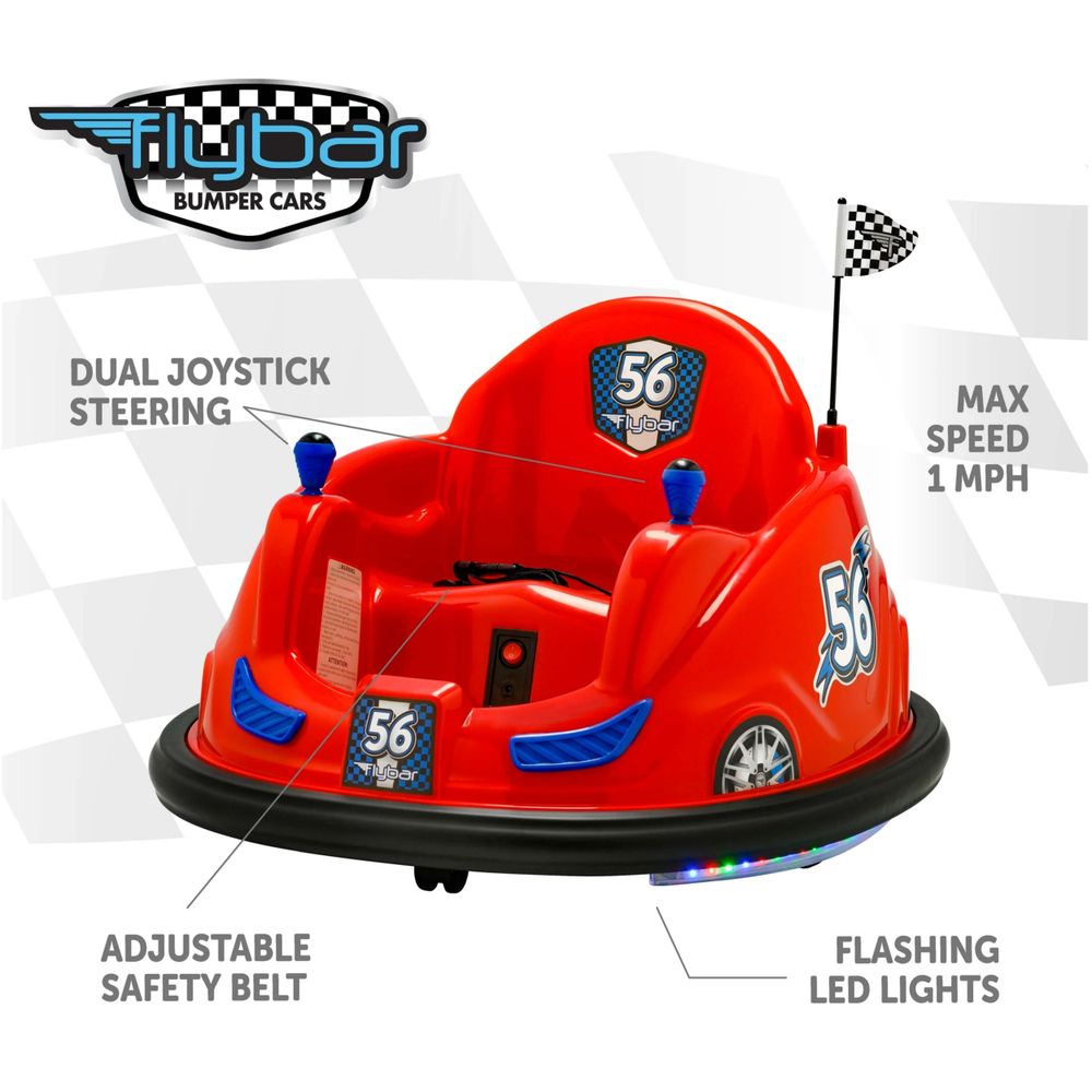 Flybar FB101913 6 Volts Battery Powered Ride on Bumper Car, Red – VIP ...