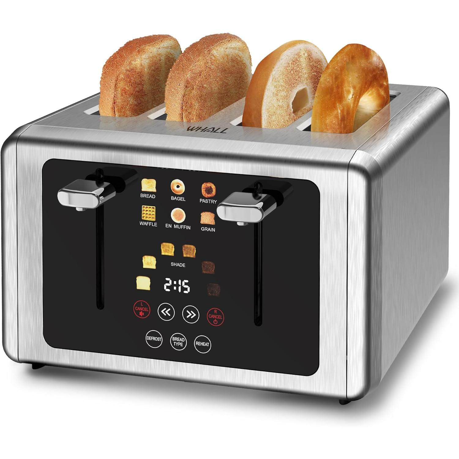 Whall KST076AU Touchscreen Toaster 4 Slice 6 Shade Settings – VIPOutlet
