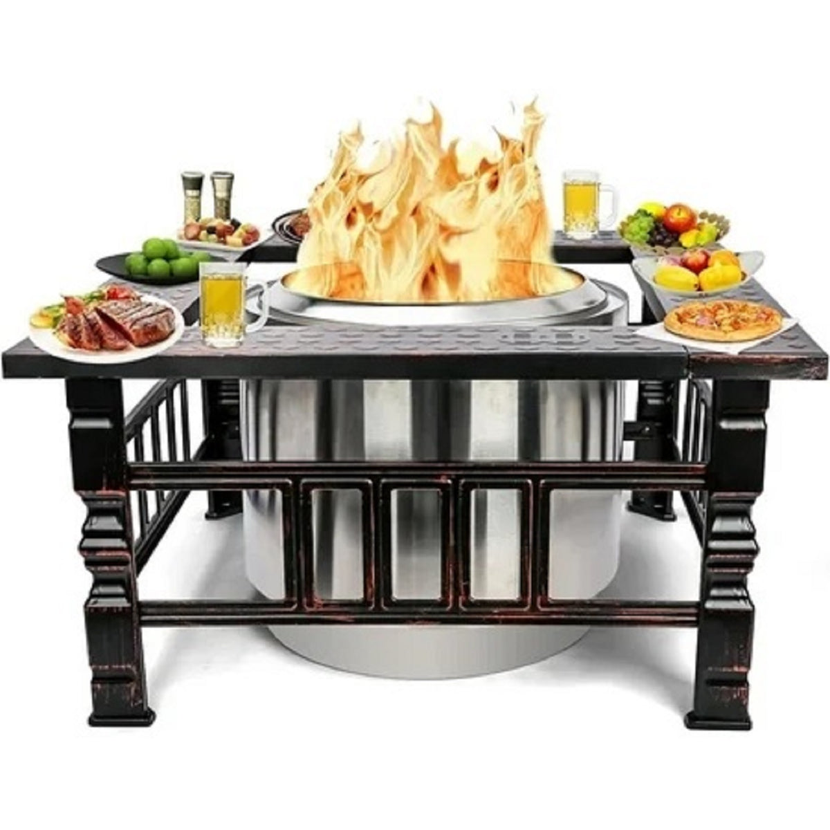 Elf Grill 78006 Fire Pit Surround Tabletop for Bonfire and Ranger Wood ...