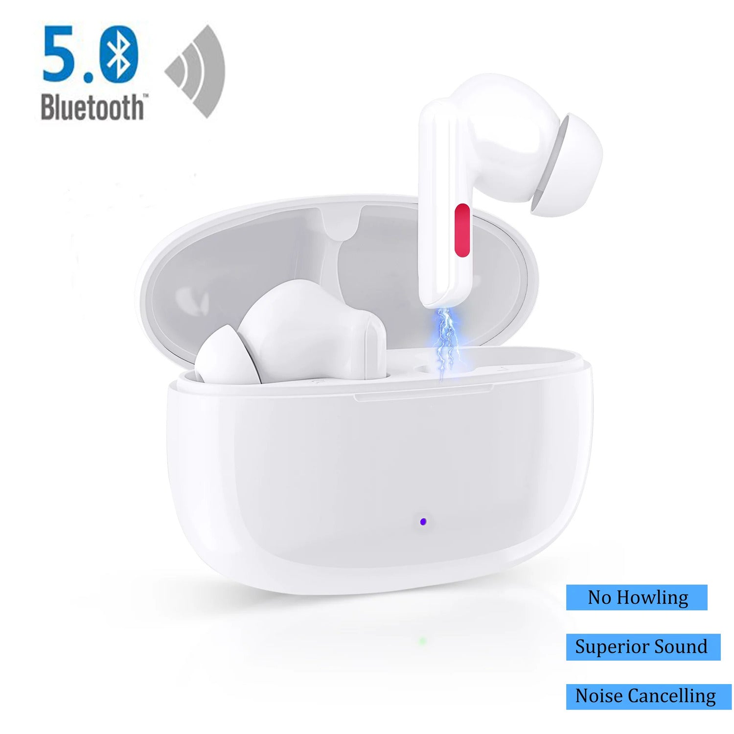 TWS Rechargeable Inner-Ear Bluetooth Hearing Amplifiers, White – VIPOutlet