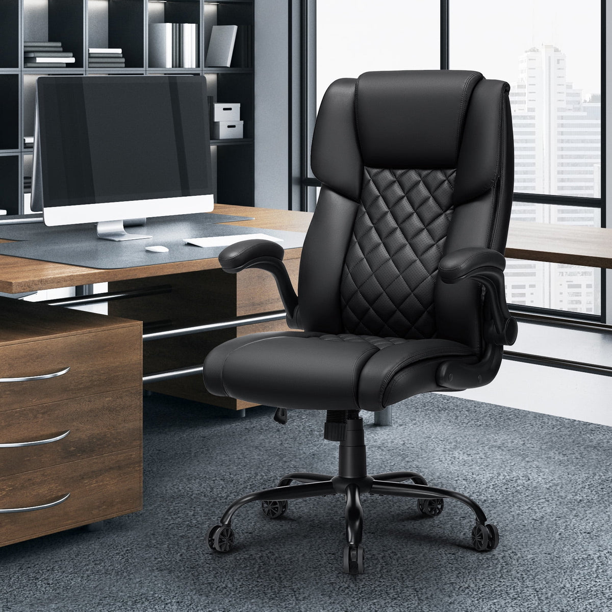 Hoffree Big and Tall Office Chair, Black – VIP Outlet