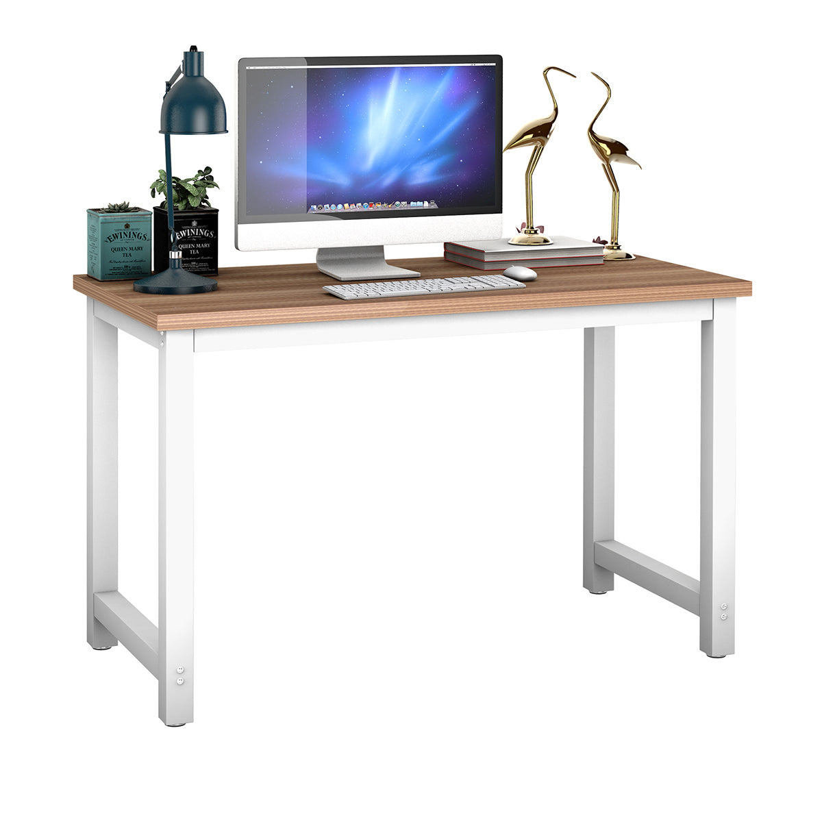 Costway Wood Computer Desk PC Laptop Table Study Workstation Home Offi ...