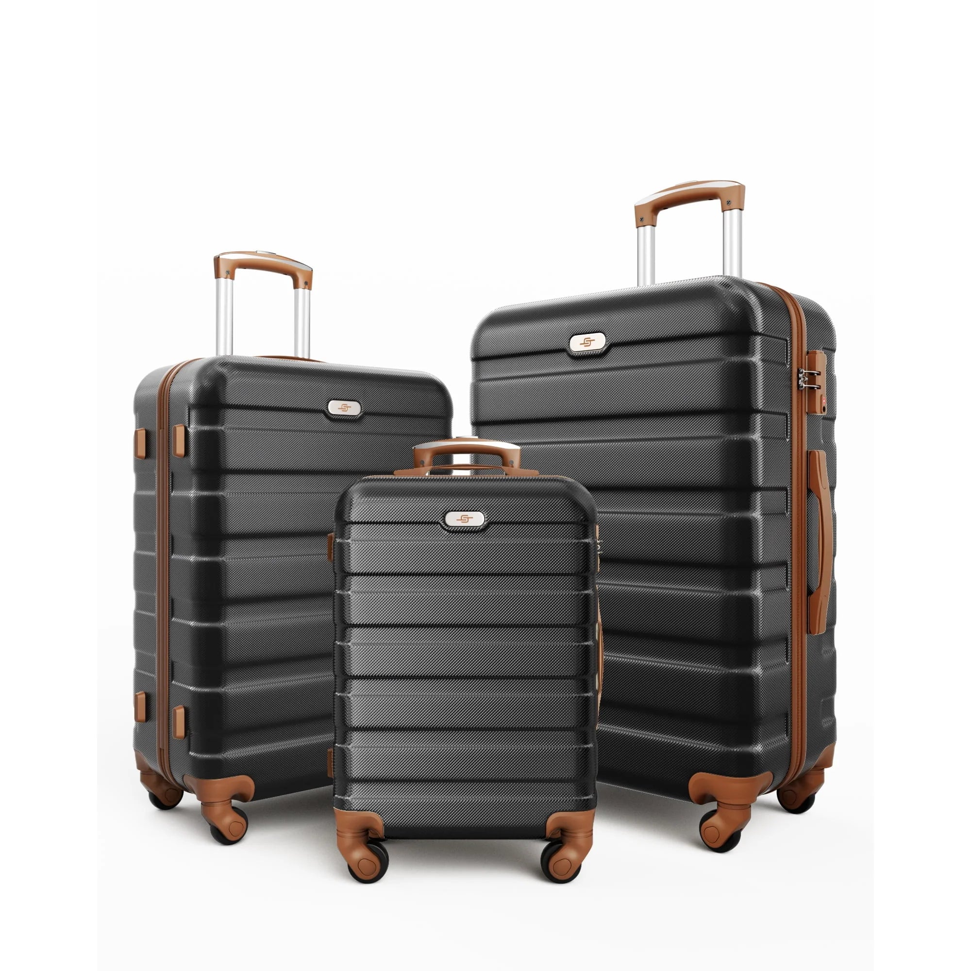 Suitour 3 Piece Luggage Sets Hard Shell Suitcase Set with Spinner Whee ...