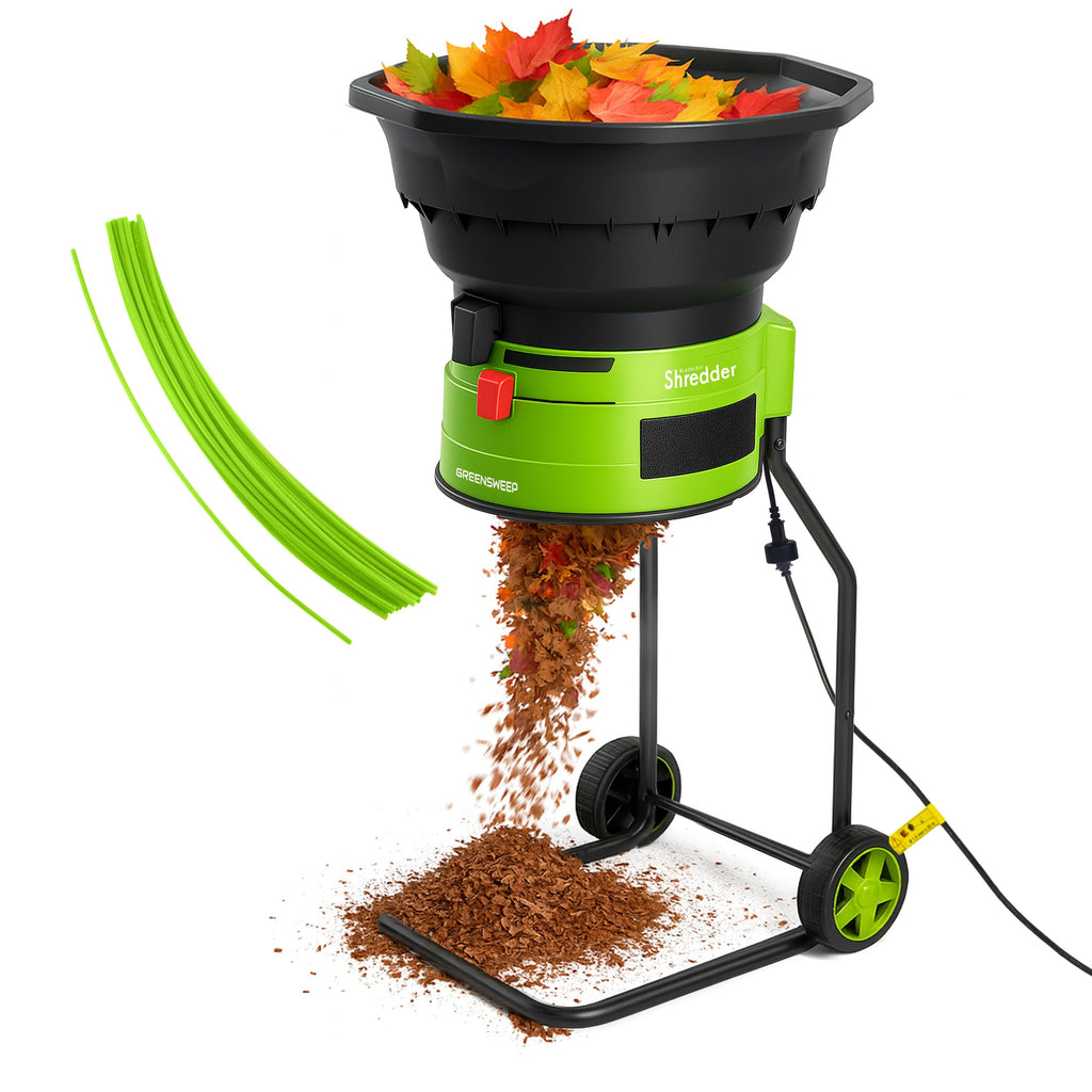 GreenSweep XL Bladeless Leaf Shredder and Mulcher, 15 Amp, 9,000 RPM M ...