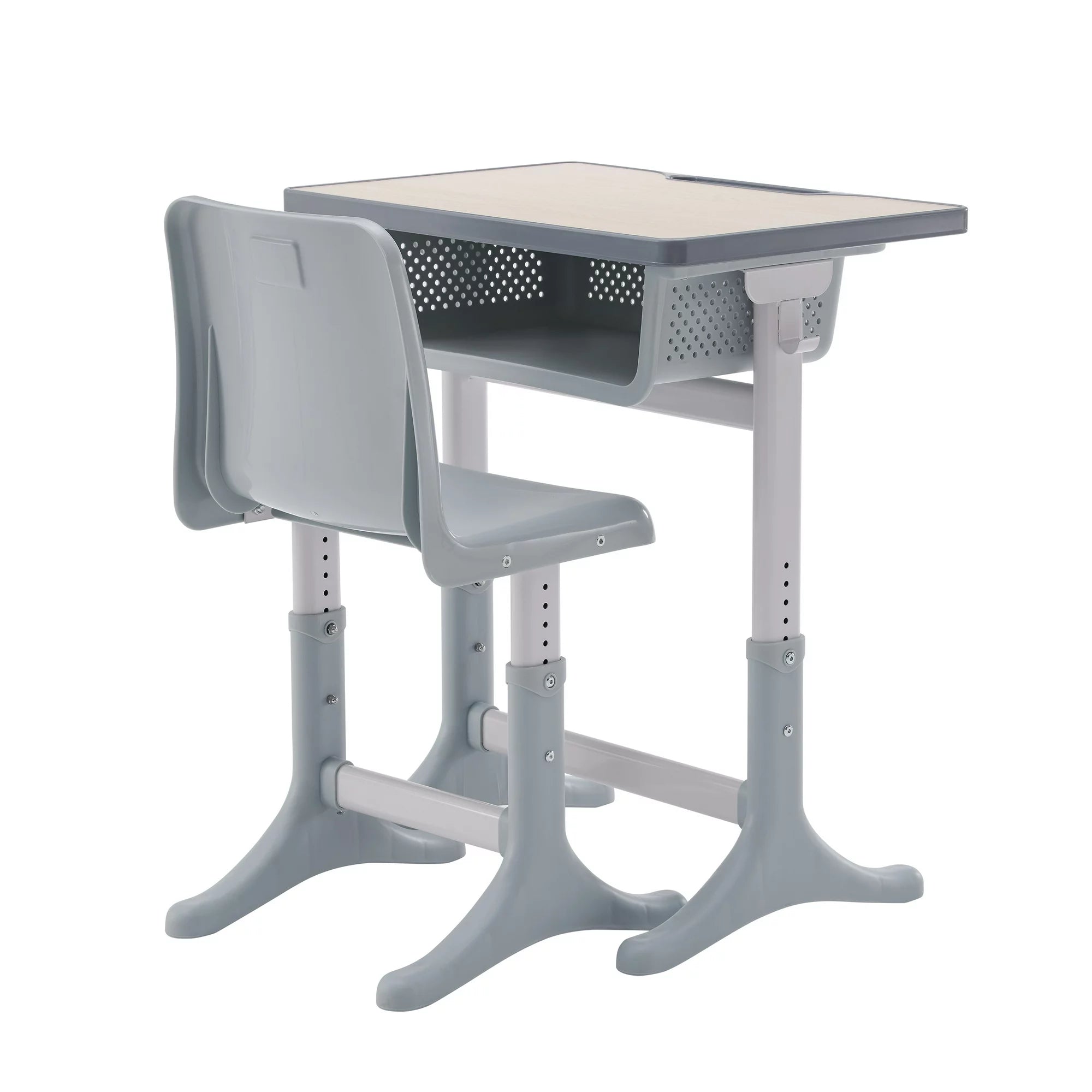 Linon DK117GRY01 Simpson Children's Adjustable Student Desk & Chair Se ...