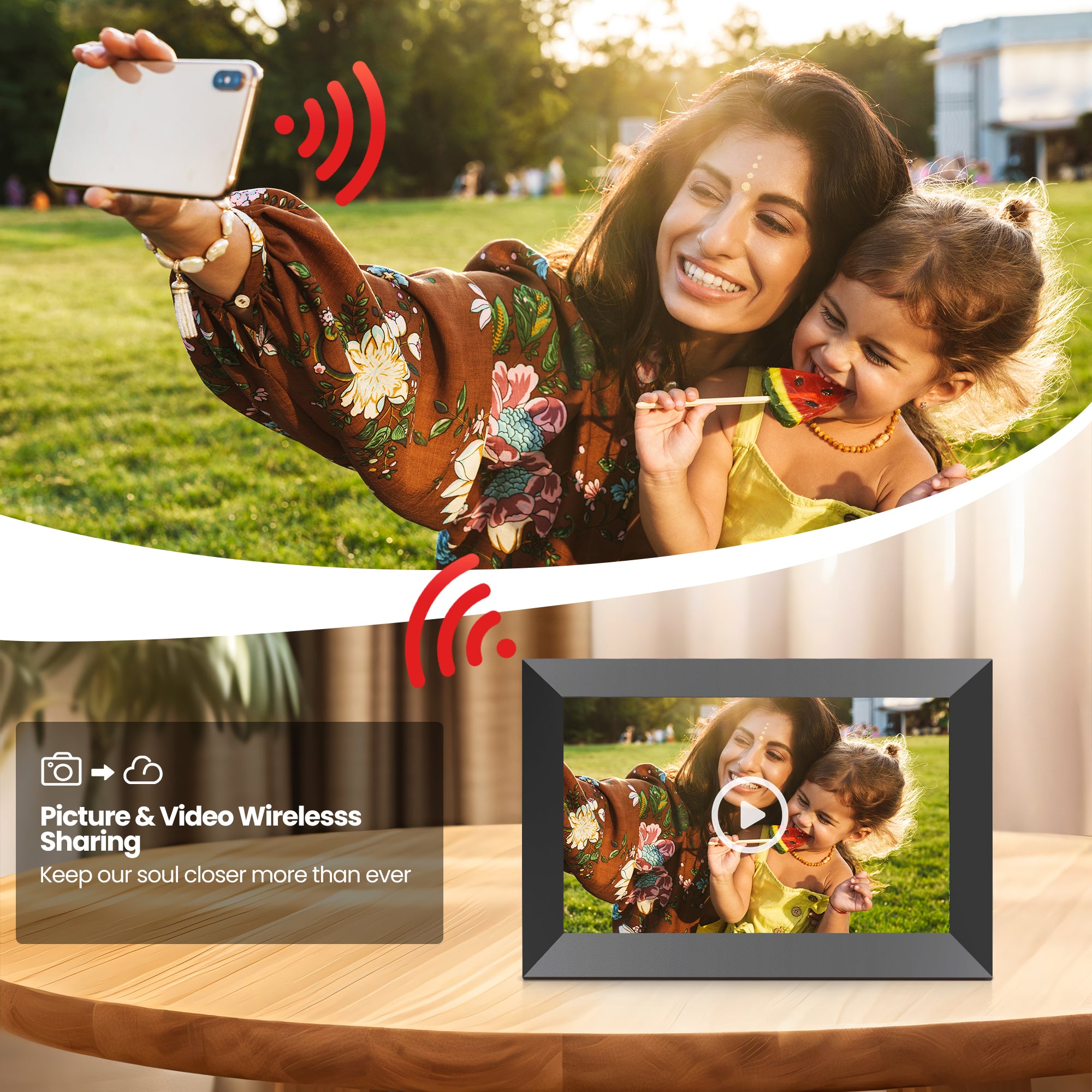 Temash T-102KZ-01 10.1 Inch WiFi Digital Photo Frame with 32GB Storage ...