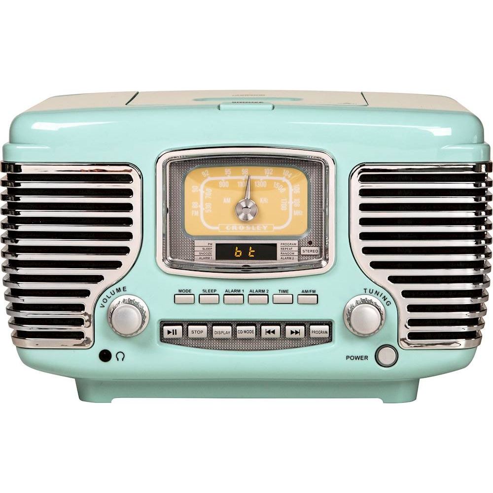 Crosley CR612B-AB Corsair AM/FM Bluetooth Radio w/ CD Player & Dual Al ...