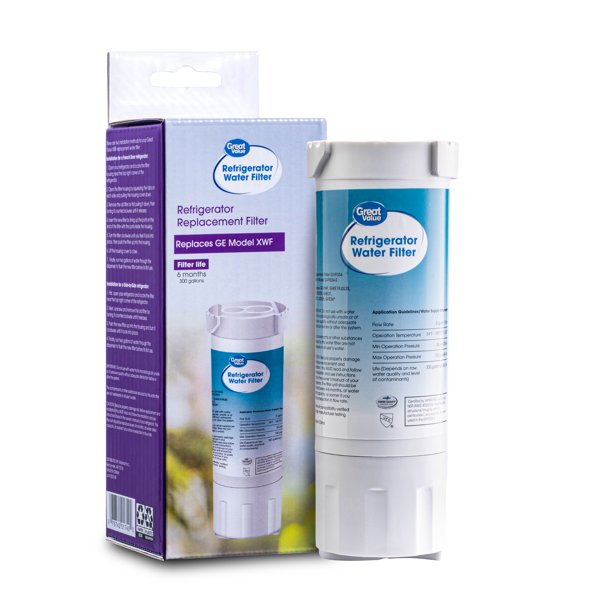 Great Value GVF034 Replacement Refrigerator Water Filter, XWF, 1 Pack ...