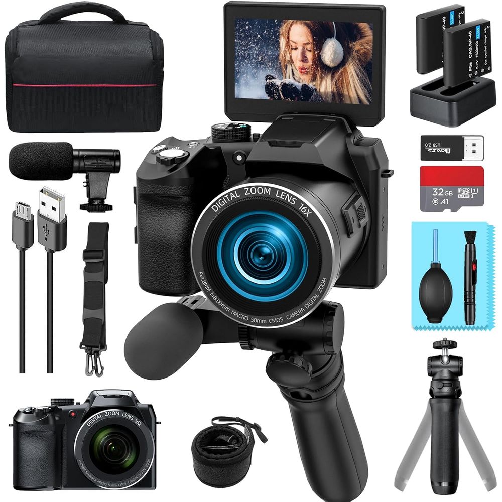 Monitech S200 64MP Digital Camera for Photography, 4K Vlogging Camera ...