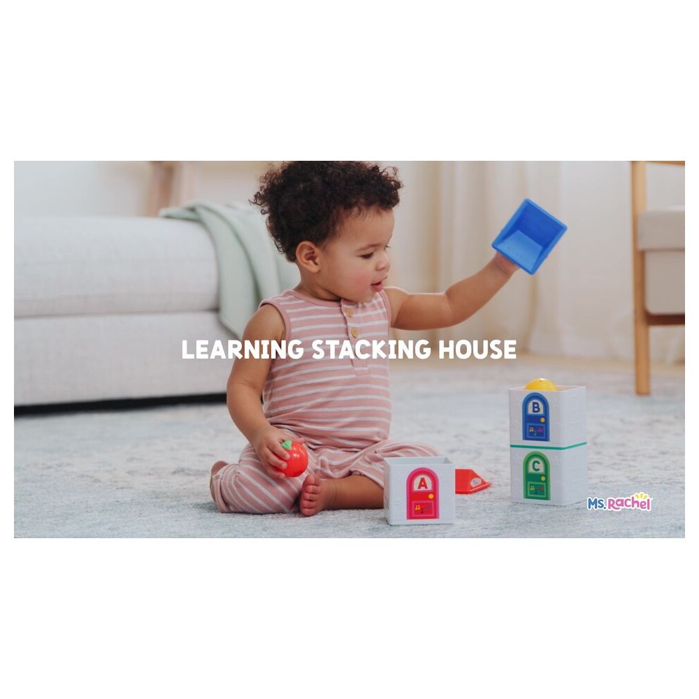 Ms. Rachel Learning Stacking Houses, 9-Piece Educational Toy with Lett ...