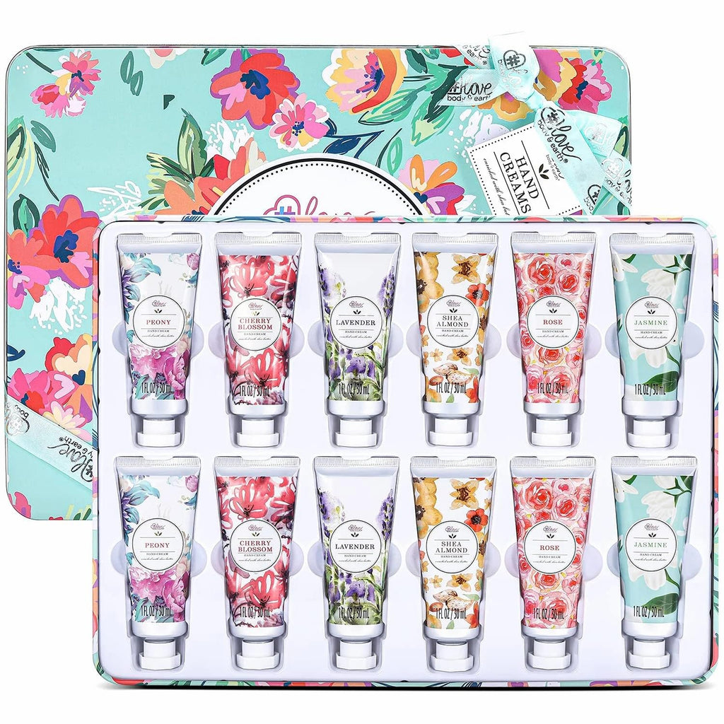 Body & Earth Hand Cream Gift Set, 12 Travel-Sized Shea Butter Lotion T ...