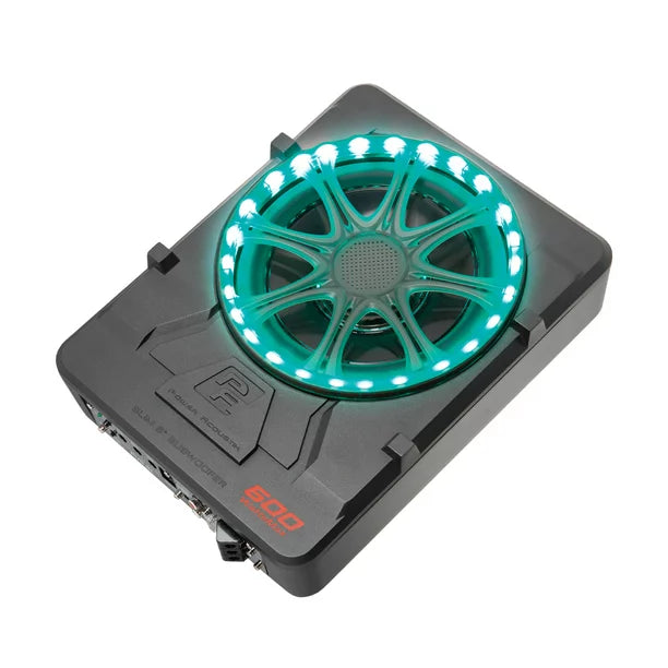 Power Acoustik USW-80L Low Profile 8" Car Subwoofer Enclosure with 600 ...