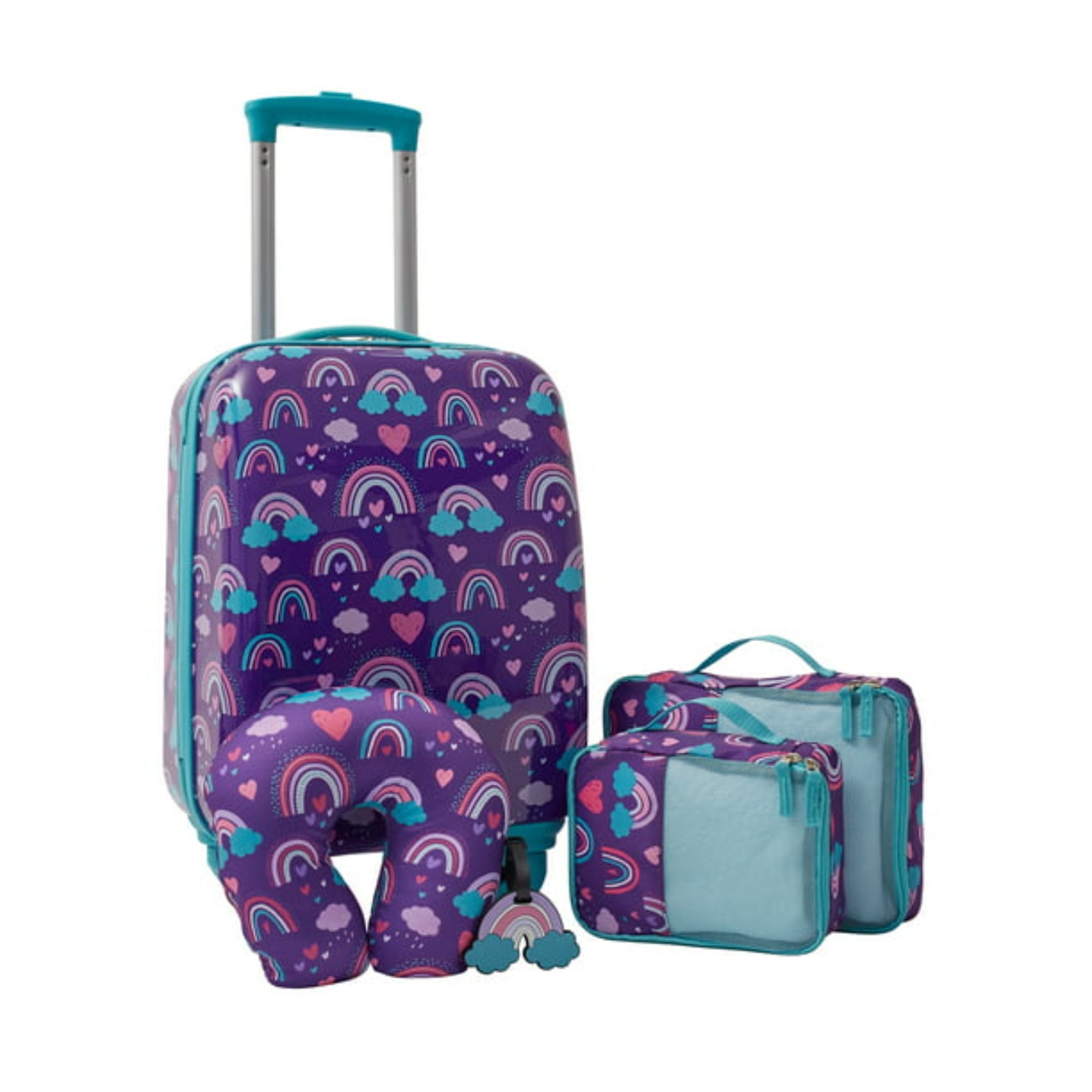 TPRC WM-K2305-RAI 5-Piece Kid's Hard-Side Luggage Set with 18" Spinner ...