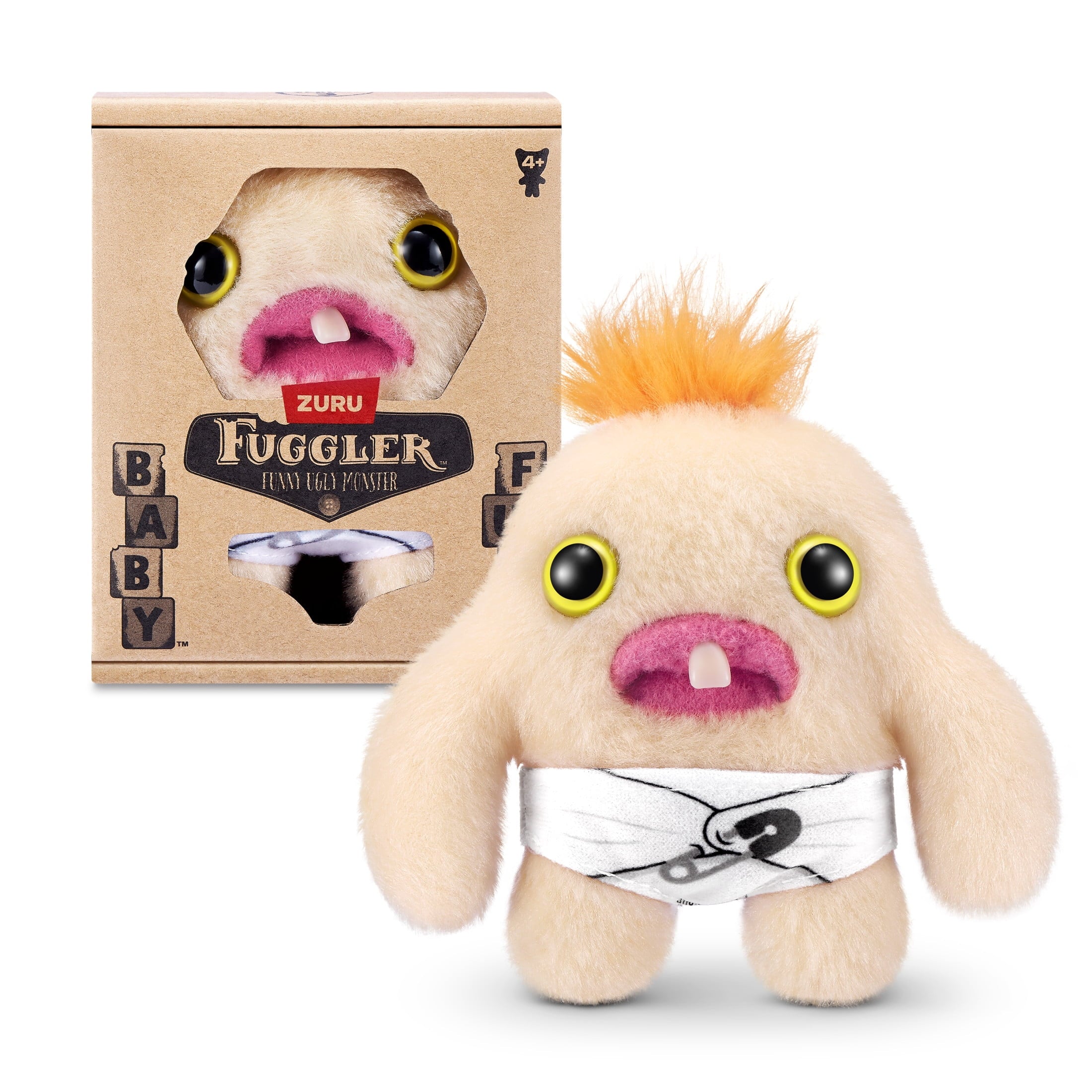 Fuggler Baby Fugg 3.5 Inch Mr Needles Collectible Plush Monster White ...