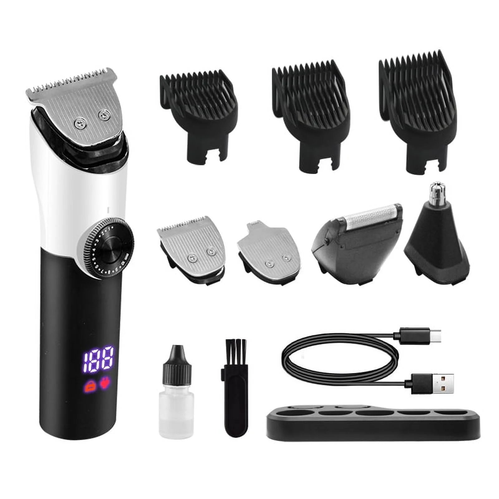Detects Motiond 5-in-1 Professional Electric Hair Clippers with LED Di ...