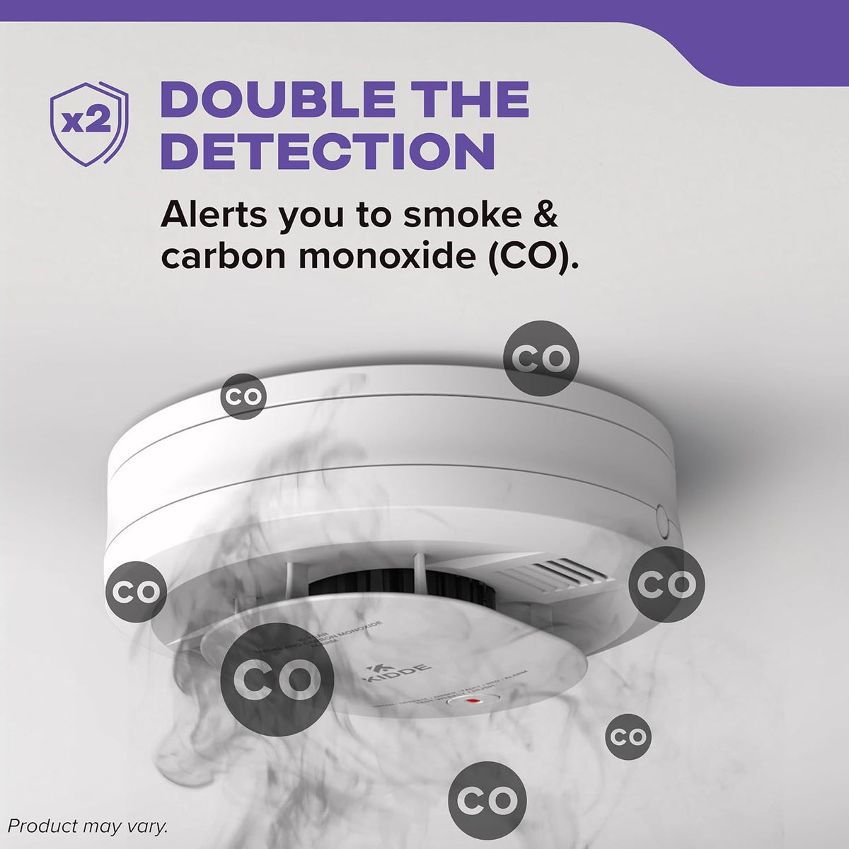 Kidde 30CUD10 Smoke & Carbon Monoxide Detector, 10-Year Battery Powere ...