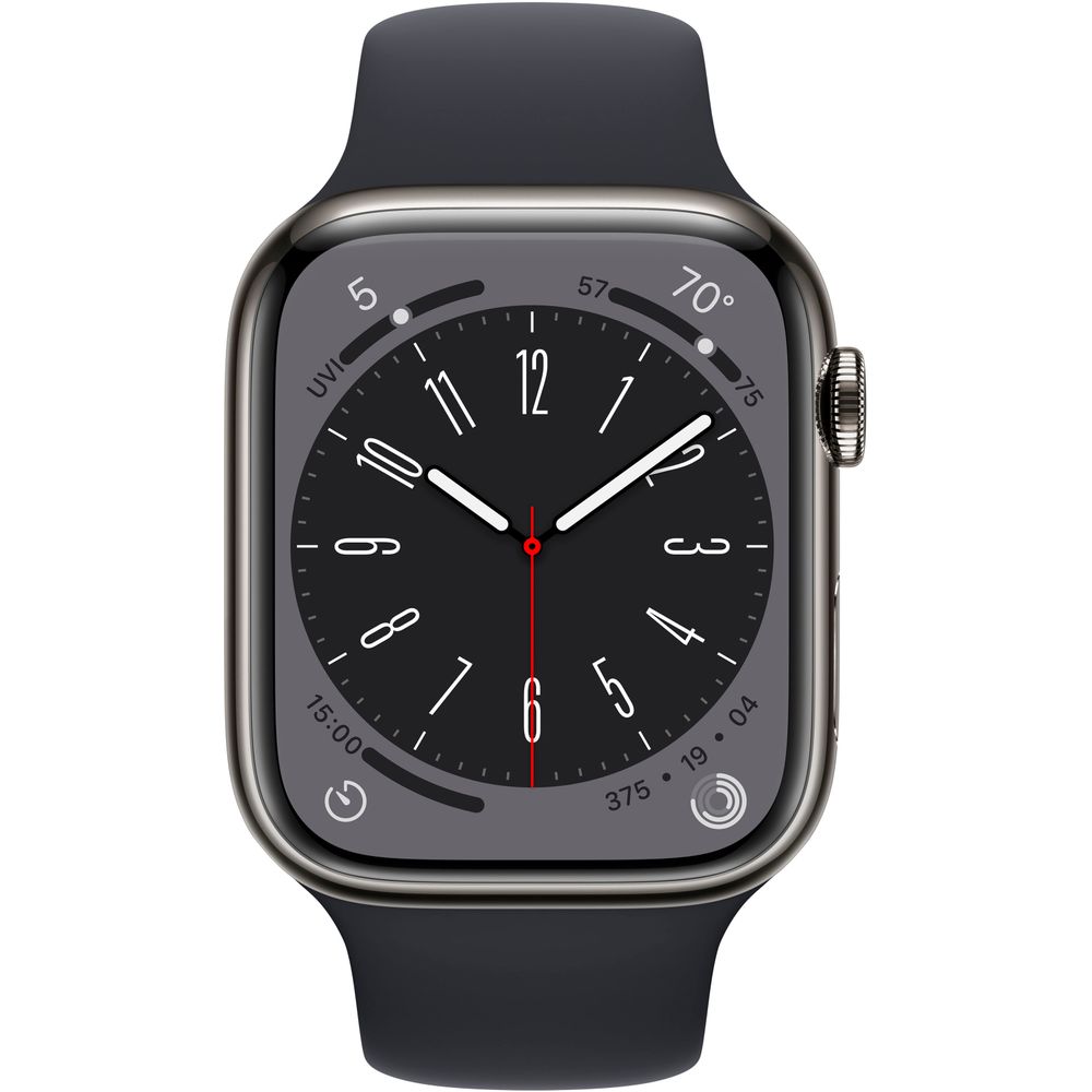 Apple Watch Gen 8 Series 8 Cell 45mm Graphite Aluminum - Midnight Spor ...