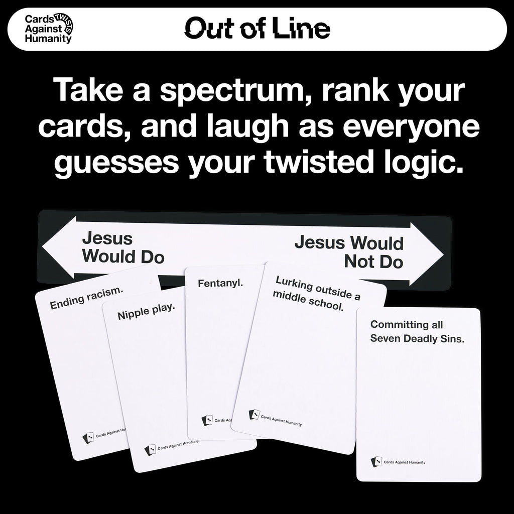 Cards Against Humanity Out of Line Expansion Game with 150 New White C ...