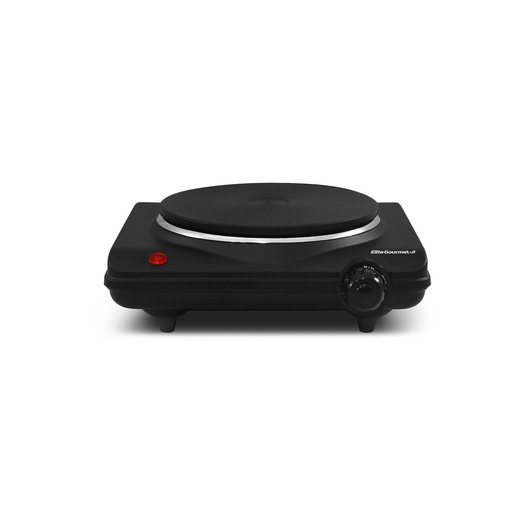 Elite Gourmet Single Cast Electric Burner Hot Plate Black ESB-301BF ...
