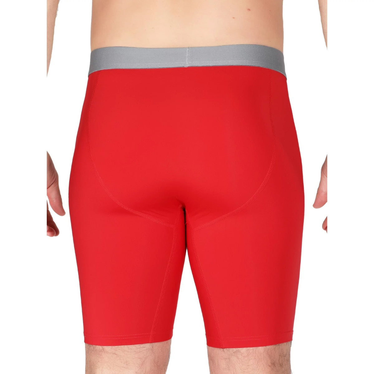 Athletic Works Men's Long Leg Stretch Nylon Boxer Briefs, 3 Pack - Bri ...