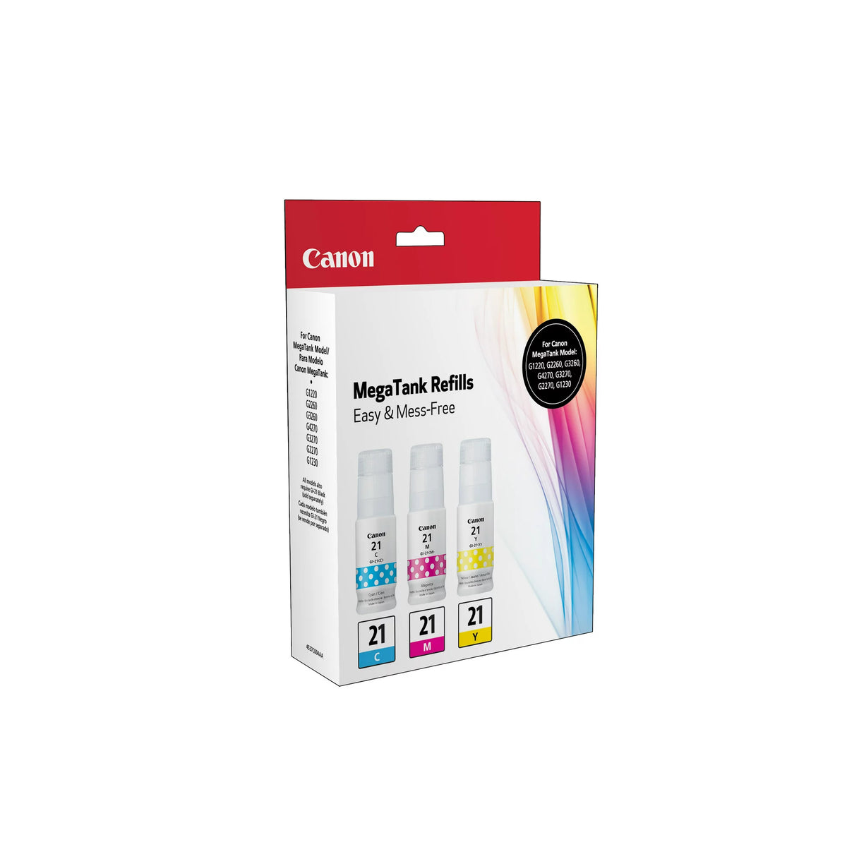 Canon 4537C004 G-21 CMY Ink Bottle Combo Pack - Cyan/Magenta/Yellow ...